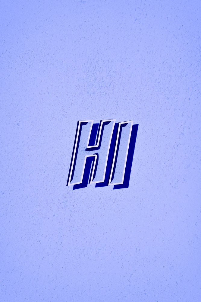 Hi word retro font style | Free Photo - rawpixel