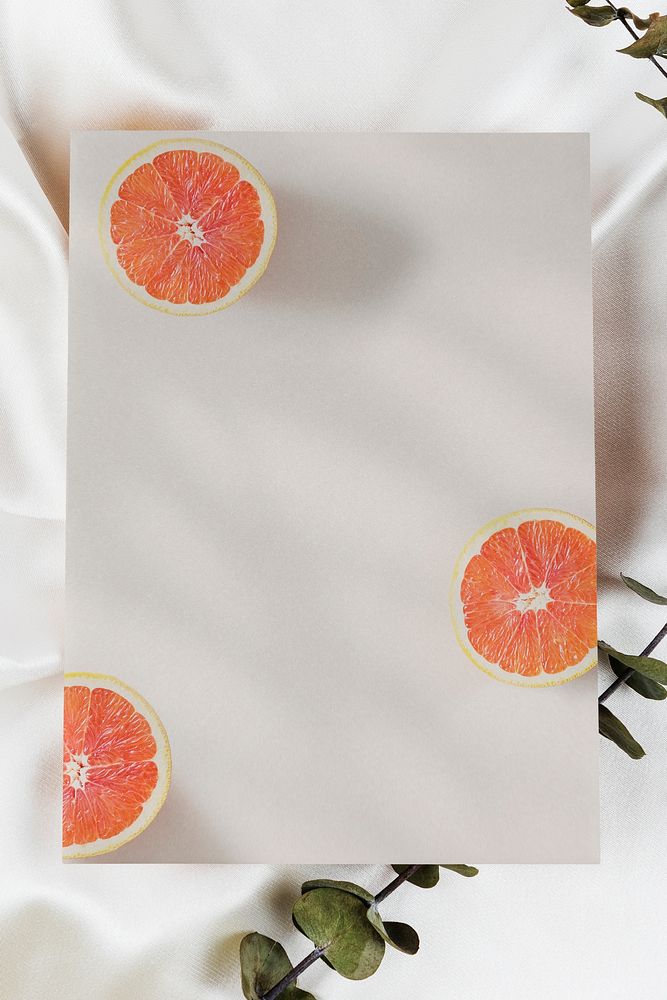 Grapefruit poster with design space | Free Photo - rawpixel
