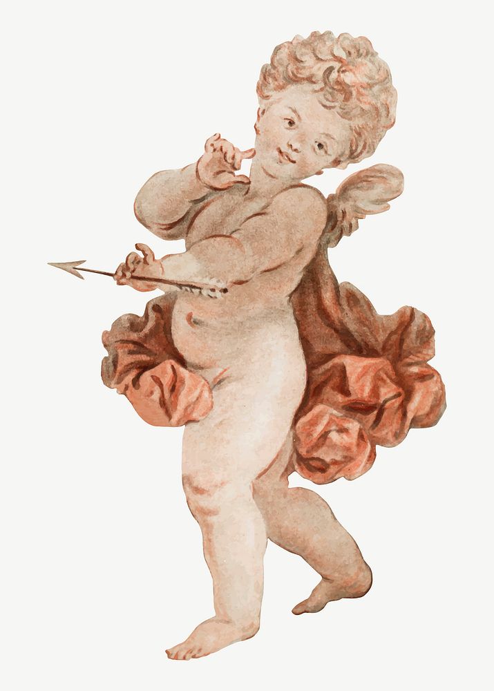 Vintage cute cupid painting vector | Premium Vector Illustration - rawpixel