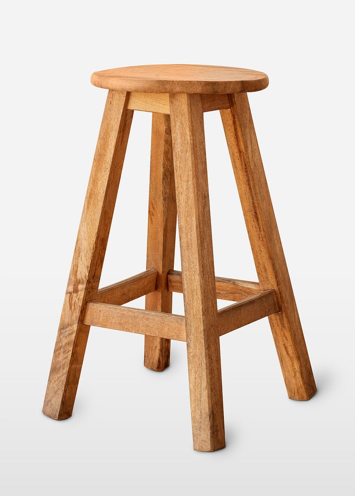 Single wooden stool design element | Premium PSD - rawpixel