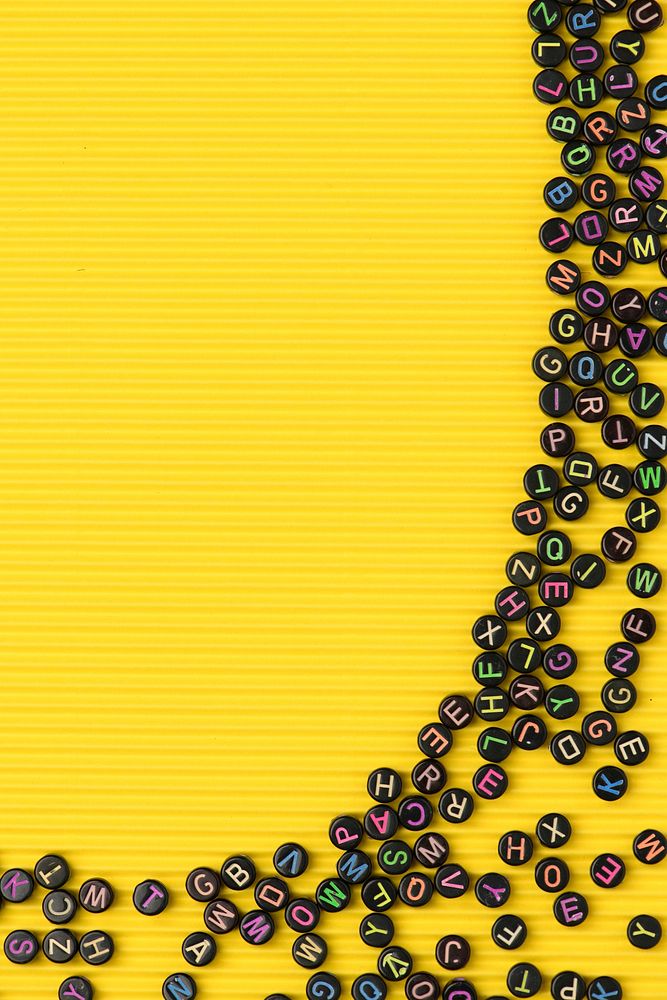 Black letter beads border wallpaper | Free Photo - rawpixel