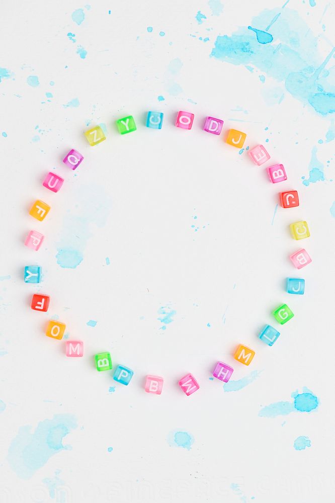 Colorful alphabet beads border frame | Free Photo - rawpixel