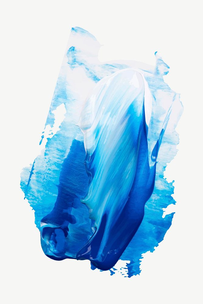Blue paint smear textured vector | Free Vector - rawpixel