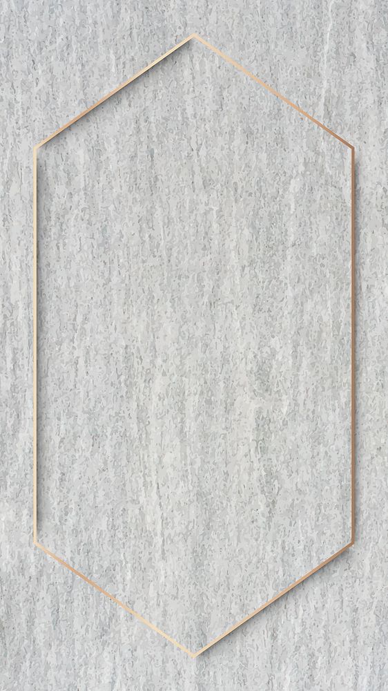 Hexagon silver frame on gray | Premium Vector - rawpixel