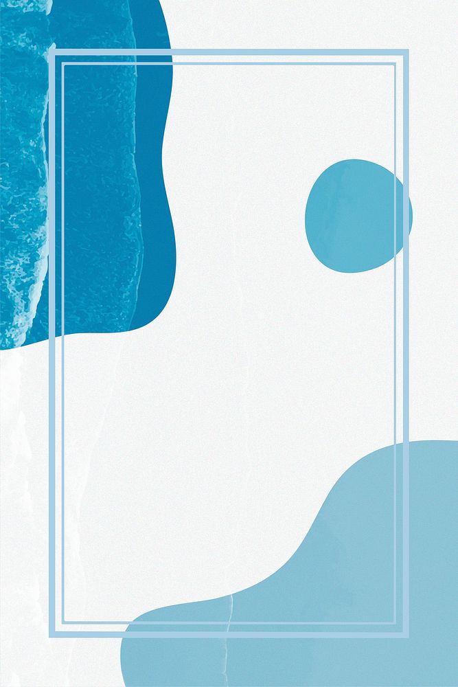 Sky blue rectangular frame blue | Premium PSD - rawpixel