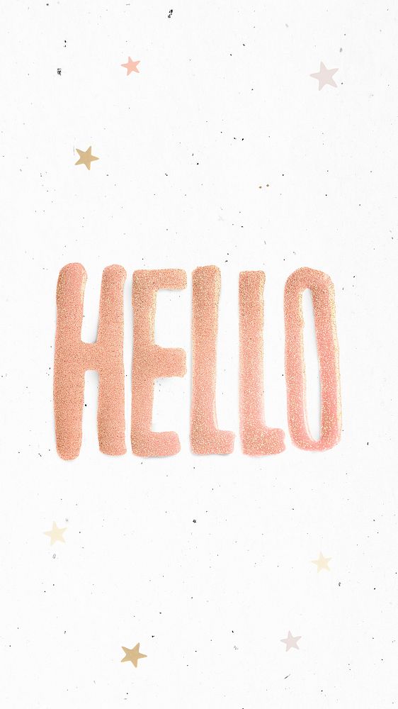 Sparkling glitter Hello greeting word | Free Photo - rawpixel