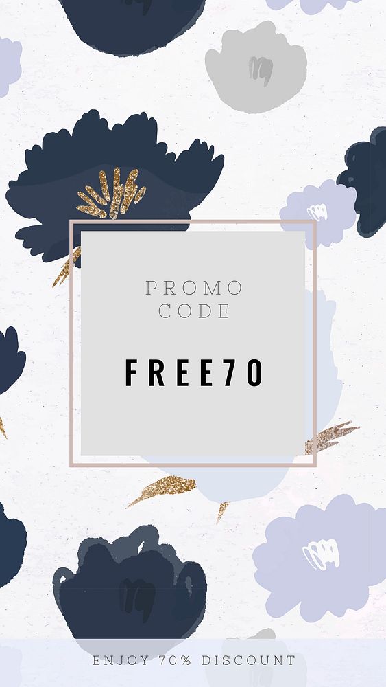 Sale promotion ad floral frame | Premium Vector Template - rawpixel