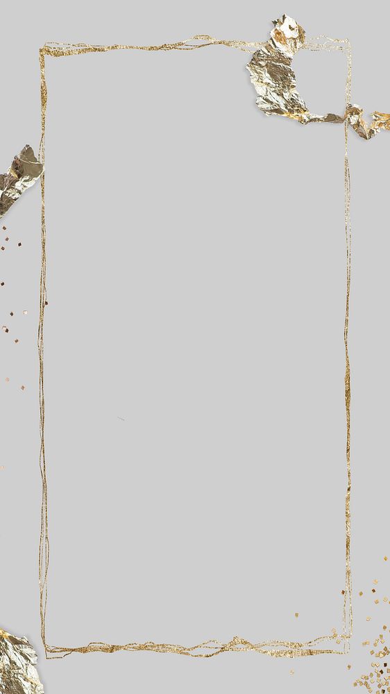 Gold shimmer frame psd gray | Premium PSD - rawpixel