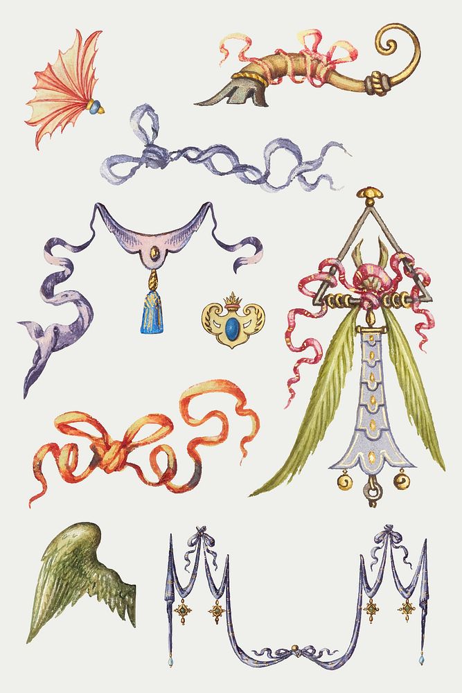 Heraldic medieval ornament vector collection, | Premium Vector - rawpixel