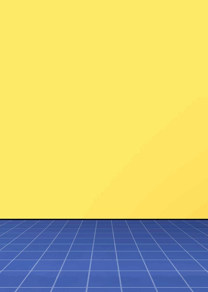 Vector blue grid yellow background | Premium Vector - rawpixel