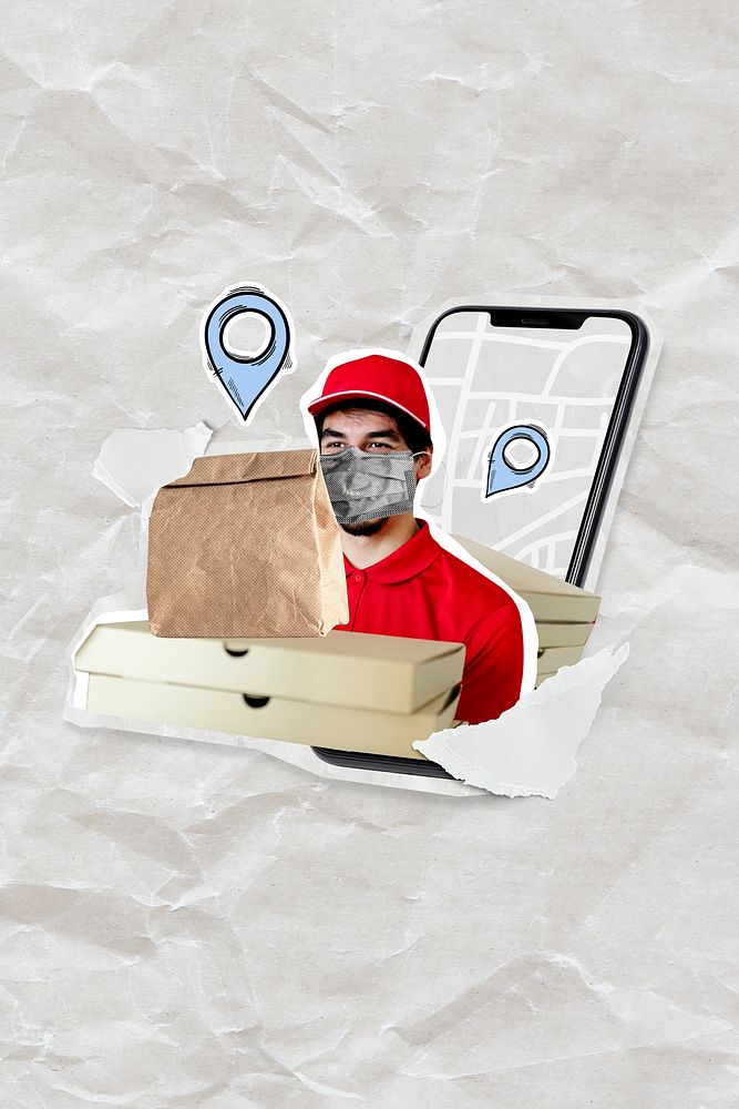 Contactless food delivery new normal | Free Photo - rawpixel