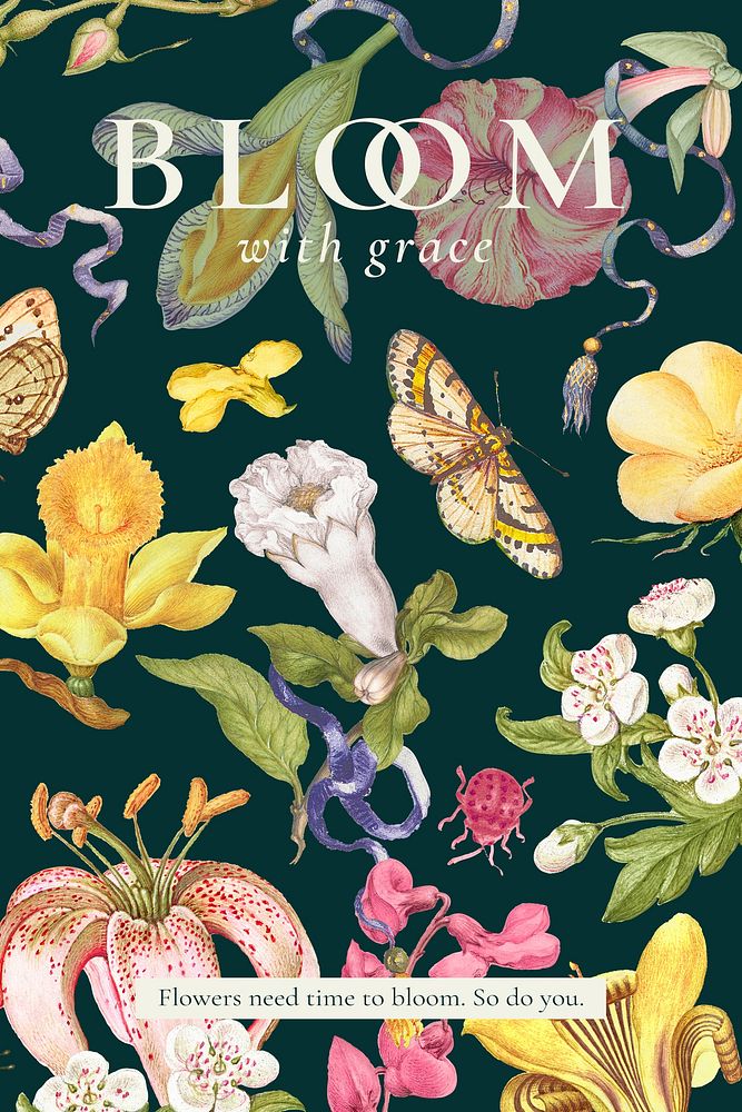 Aesthetic pastel floral poster inspiration | Free Photo - rawpixel