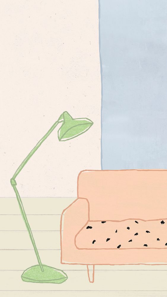 Modern interior mobile wallpaper vector | Premium Vector Illustration ...