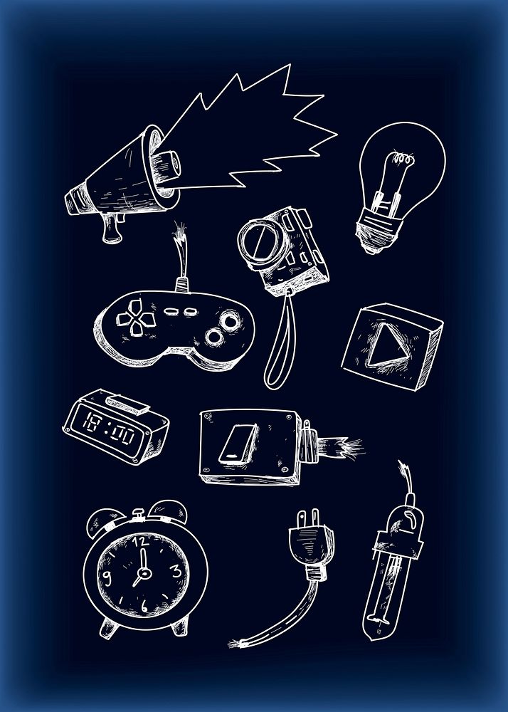 Doodle gaming design set vector | Premium Vector - rawpixel