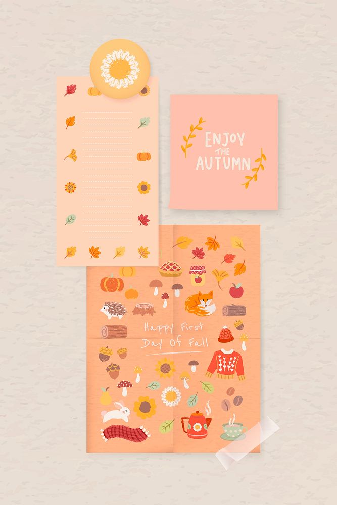 Autumn themed paper template vector | Premium Vector - rawpixel