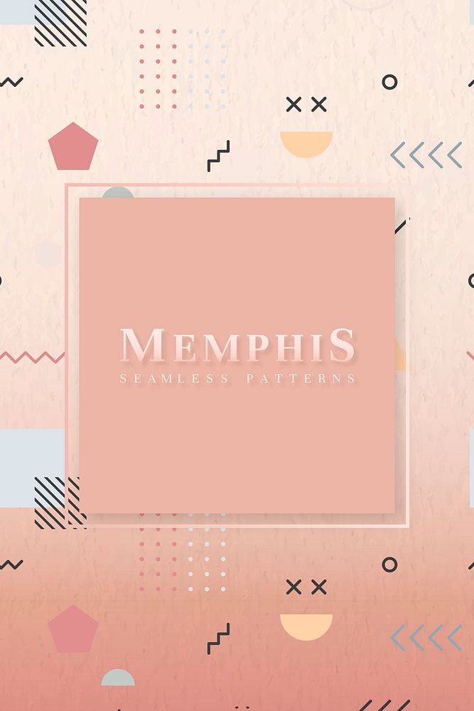 Pink Memphis pattern wallpaper vector | Premium Vector - rawpixel