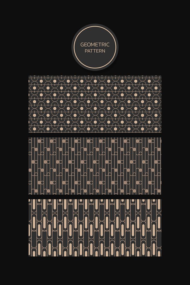 Seamless geometric pattern vector set | Premium Vector - rawpixel