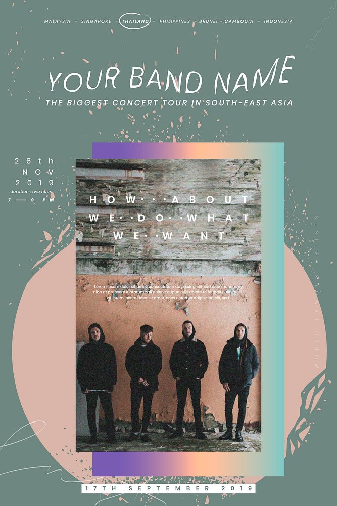 Boy band concert advertisement poster | Premium Vector - rawpixel