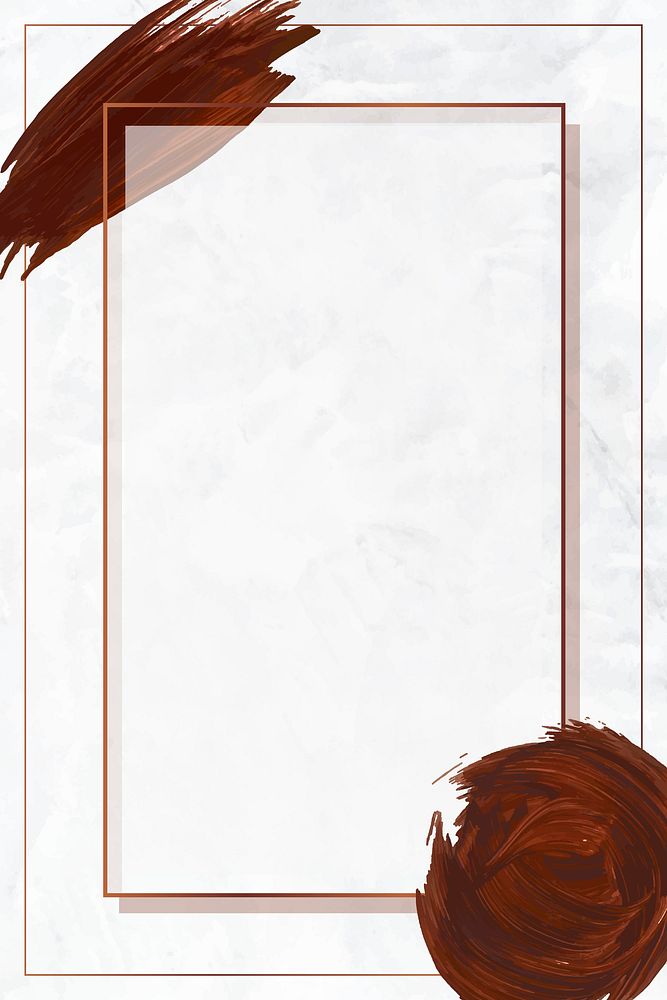 Rectangle bronze frame paintbrush textured | Premium Vector - rawpixel