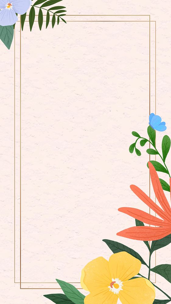 Rectangle foliage frame vector beige | Premium Vector - rawpixel