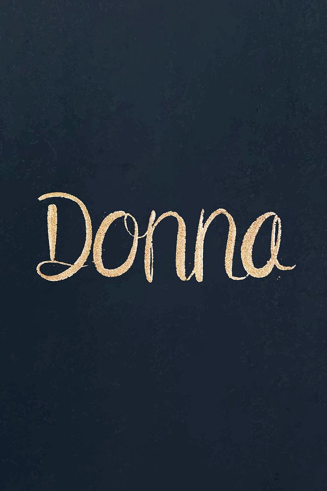 Sparkling gold font Donna vector | Premium Vector - rawpixel