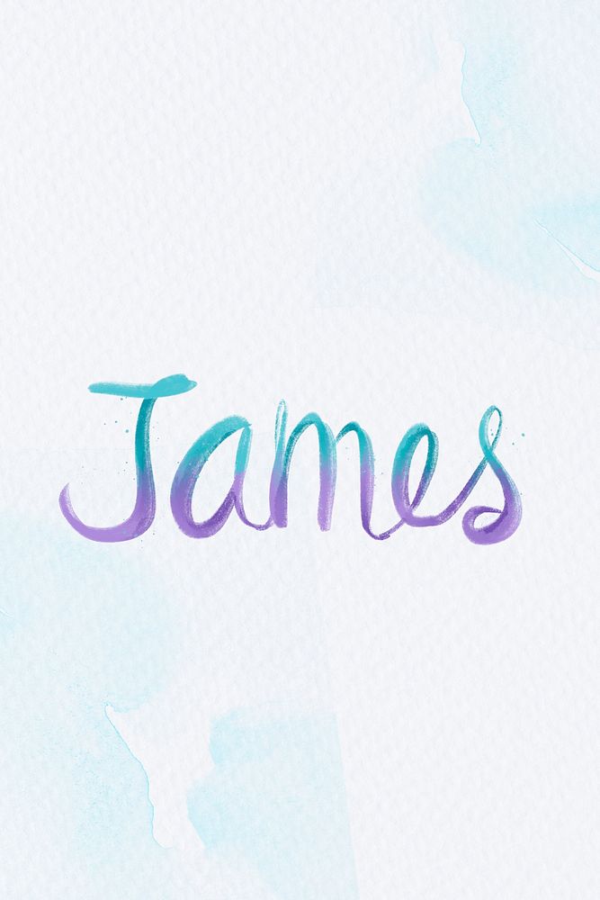 Psd James male name calligraphy | Premium PSD - rawpixel