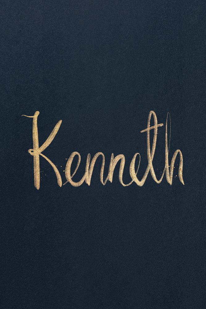 Kenneth sparkling psd gold font | Premium PSD - rawpixel