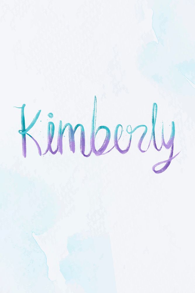 Cursive Kimberly name vector script | Premium Vector - rawpixel