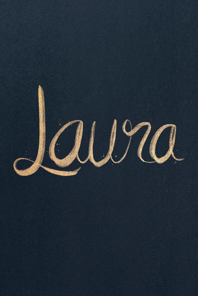 Sparkling gold Laura font psd | Premium PSD - rawpixel