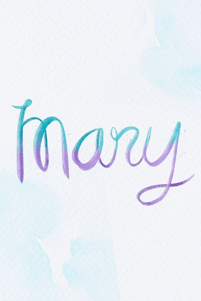 Mary name word psd pastel | Premium PSD - rawpixel