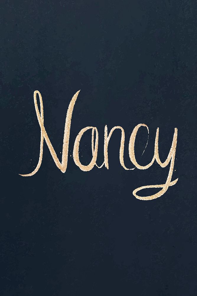 Nancy cursive vector gold font | Premium Vector - rawpixel