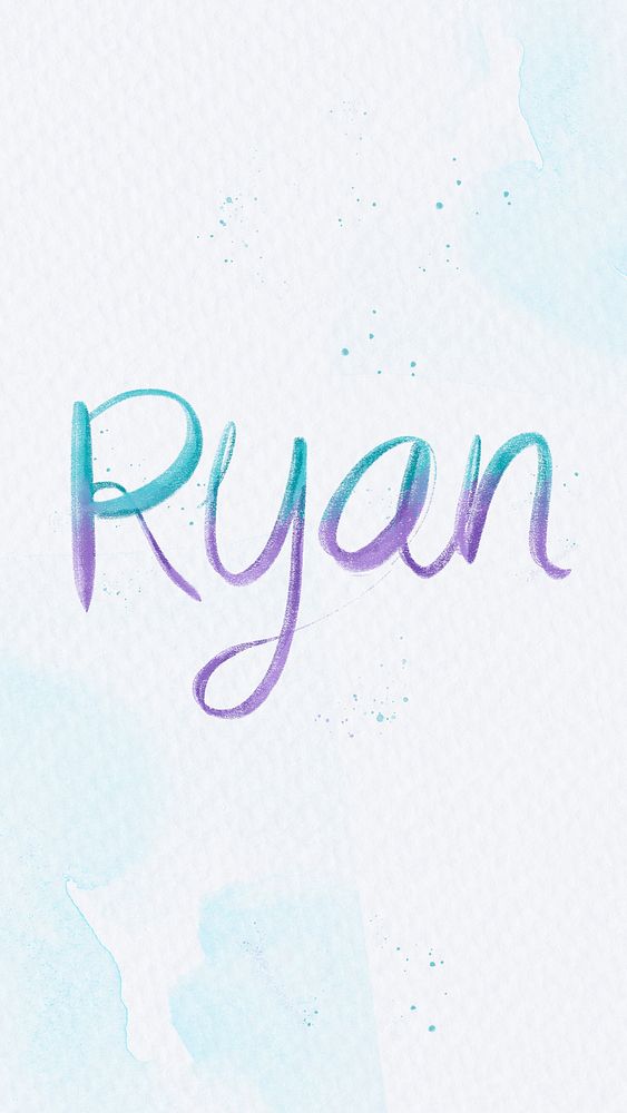 Ryan two tone name cursive | Free Photo - rawpixel