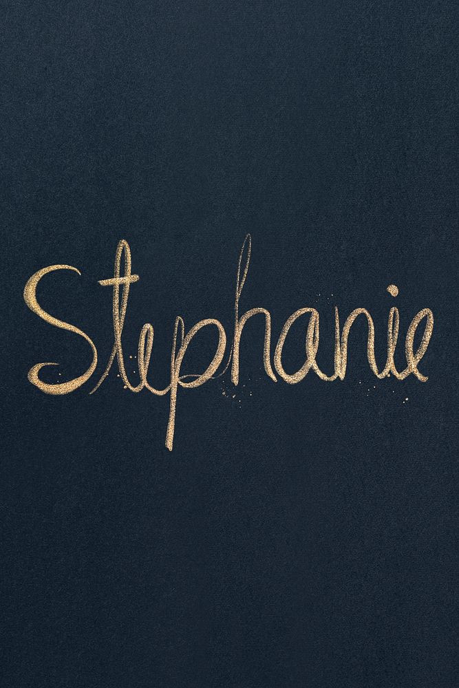 Stephanie sparkling psd gold font | Premium PSD - rawpixel