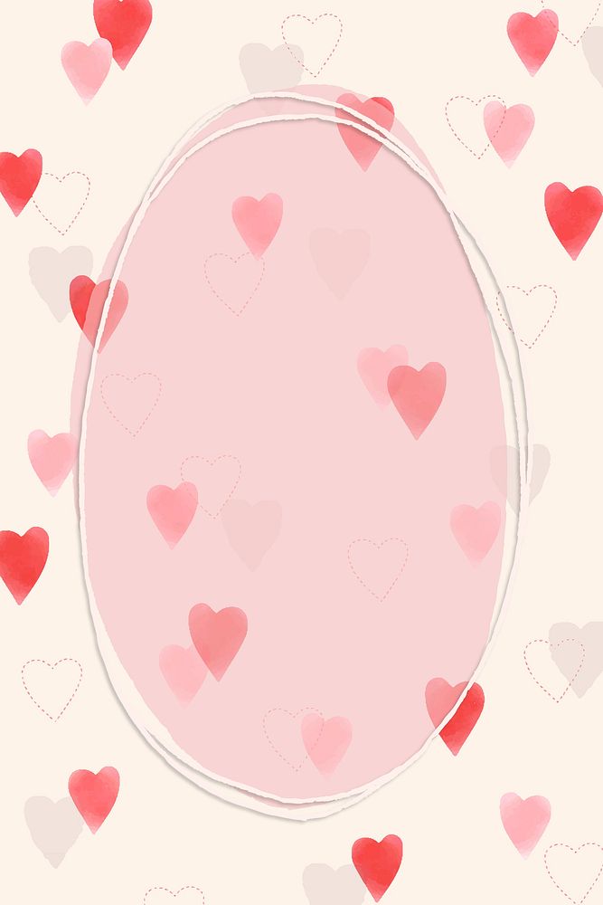 Cute heart decorated frame vector | Premium Vector - rawpixel