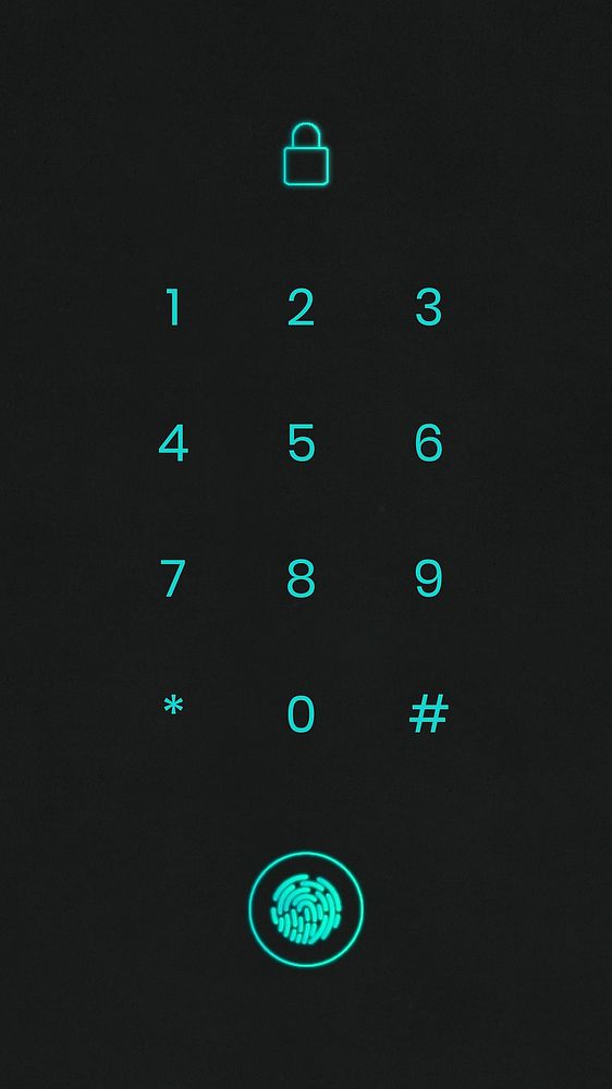 Numeric passcode lock screen psd | Premium PSD - rawpixel