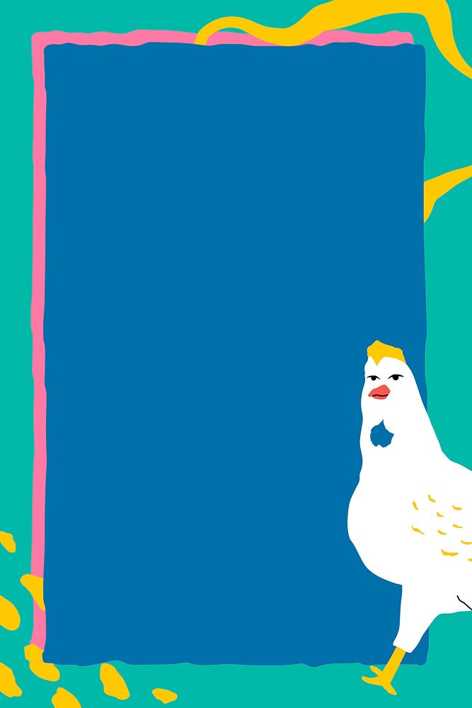 Chicken frame vector cute animal | Premium Vector - rawpixel