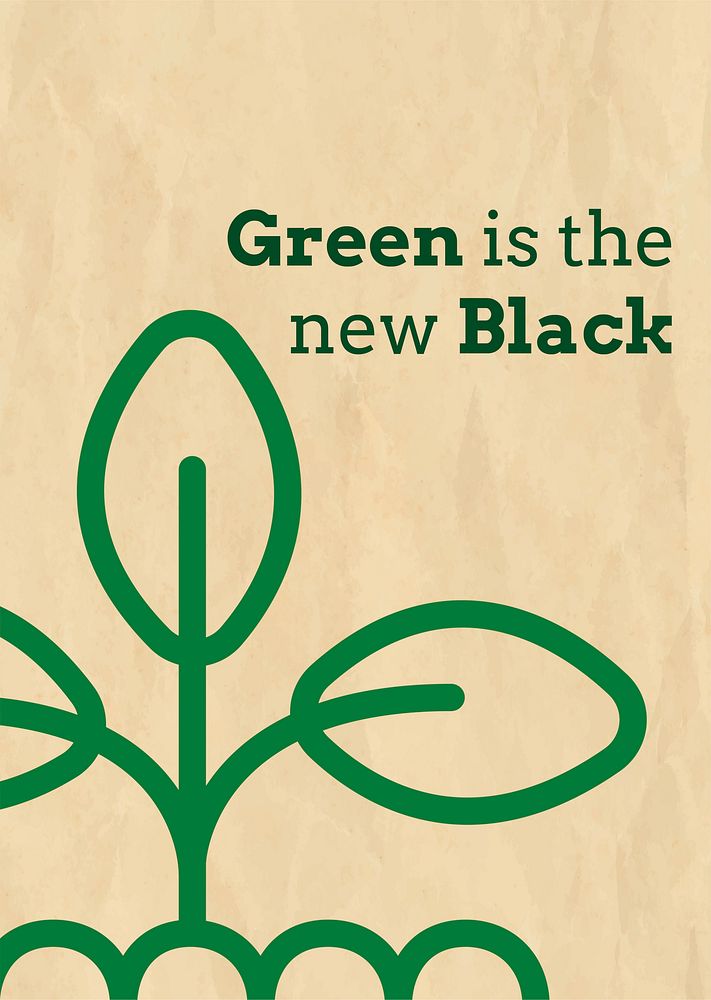 Green is new back poster | Free Photo - rawpixel