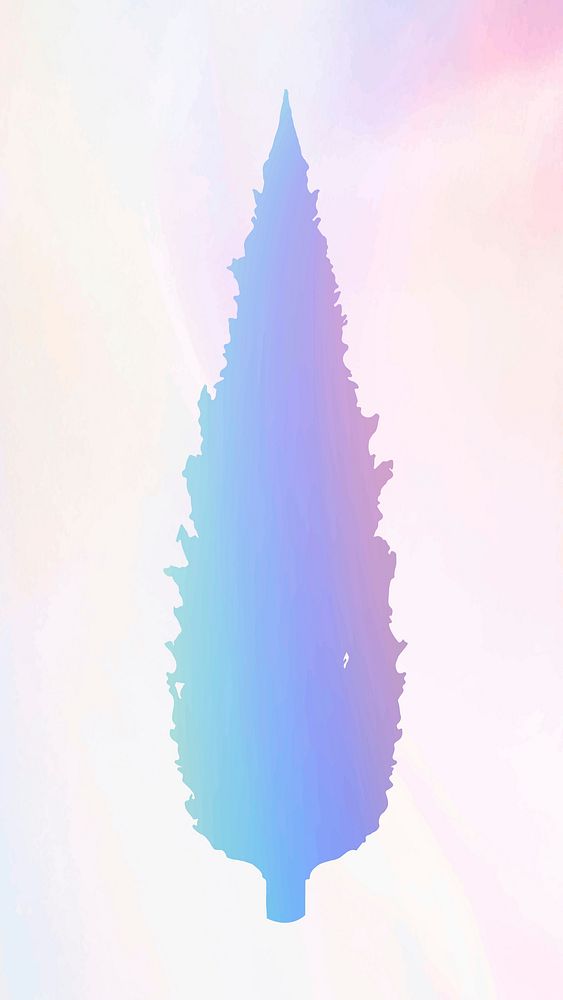 Colorful gradient tree element vector | Free Vector - rawpixel