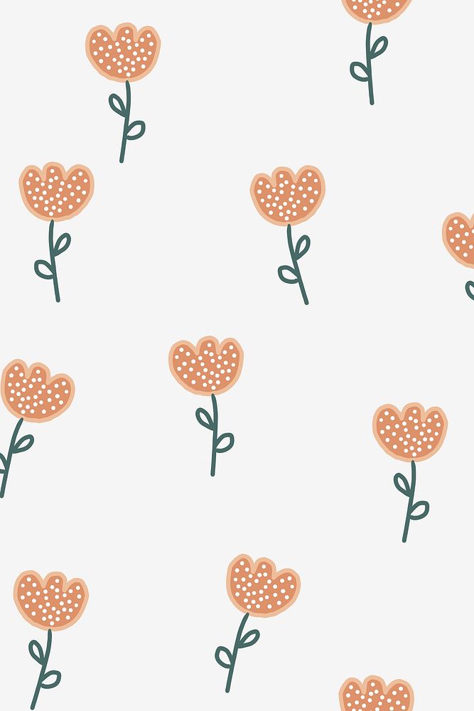Cute flower pattern background wallpaper | Free Photo - rawpixel