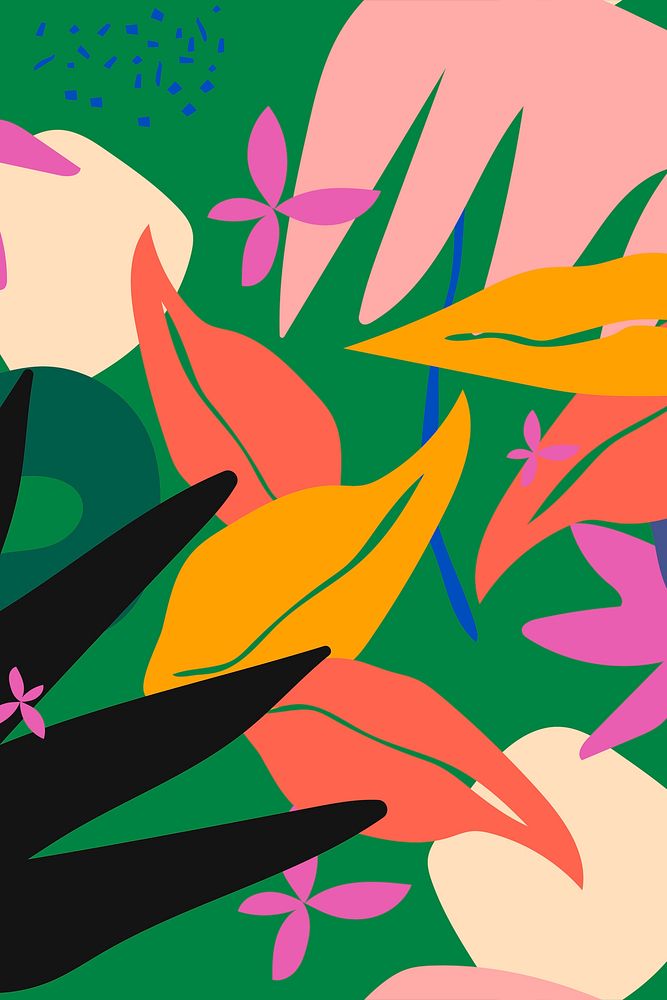 Funky leaf background seamless pattern | Free Vector - rawpixel