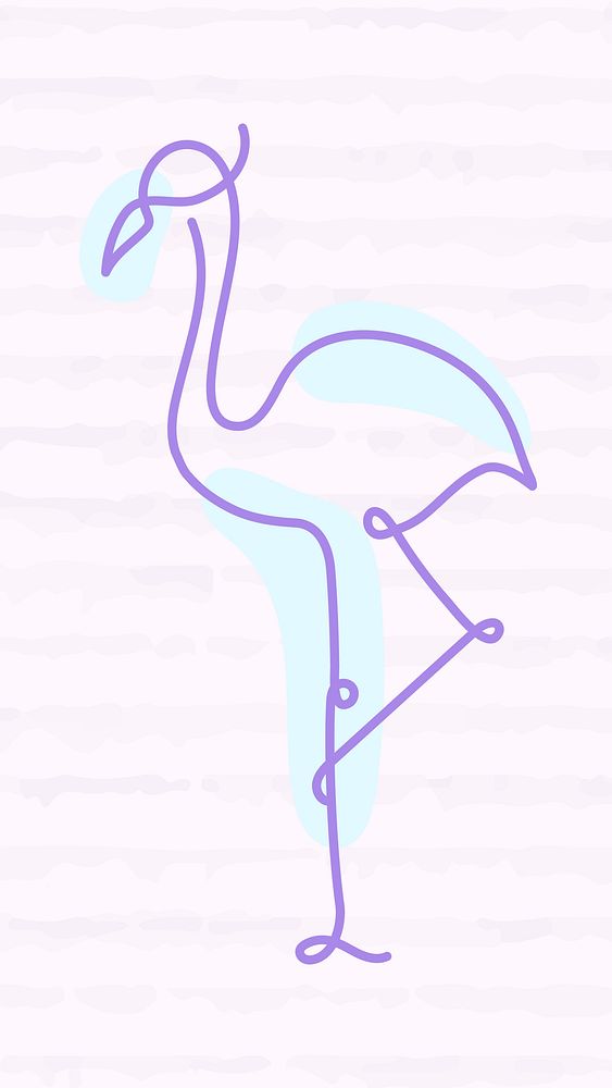 Pink flamingo iPhone wallpaper, psd | Premium PSD Illustration - rawpixel