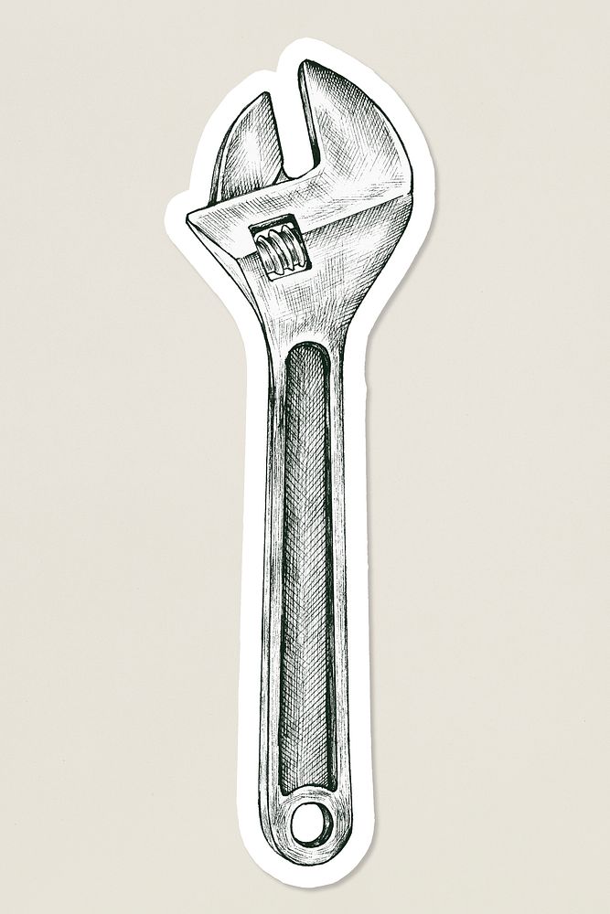 Hand drawn maintenance wrench sticker | Premium Photo - rawpixel