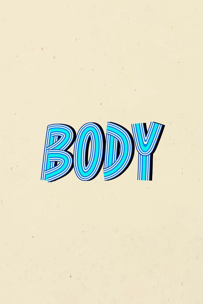 Retro body word concentric font | Free Photo - rawpixel