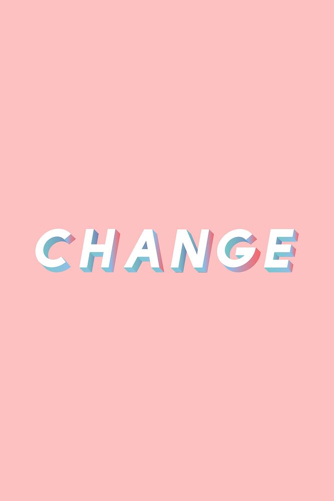 Change lettering vector typography gradient | Premium Vector - rawpixel