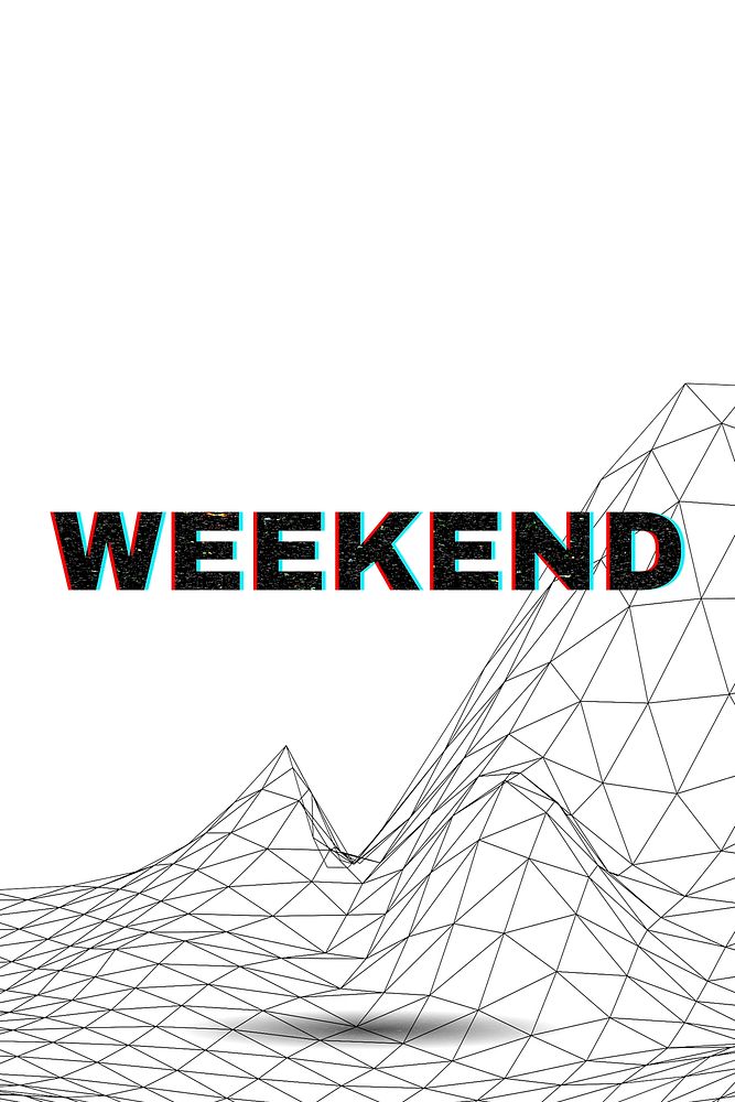 WEEKEND typography wavy background | Free Photo - rawpixel