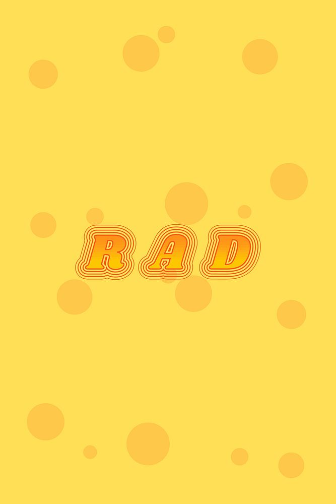 Rad retro font typography vector | Premium Vector - rawpixel