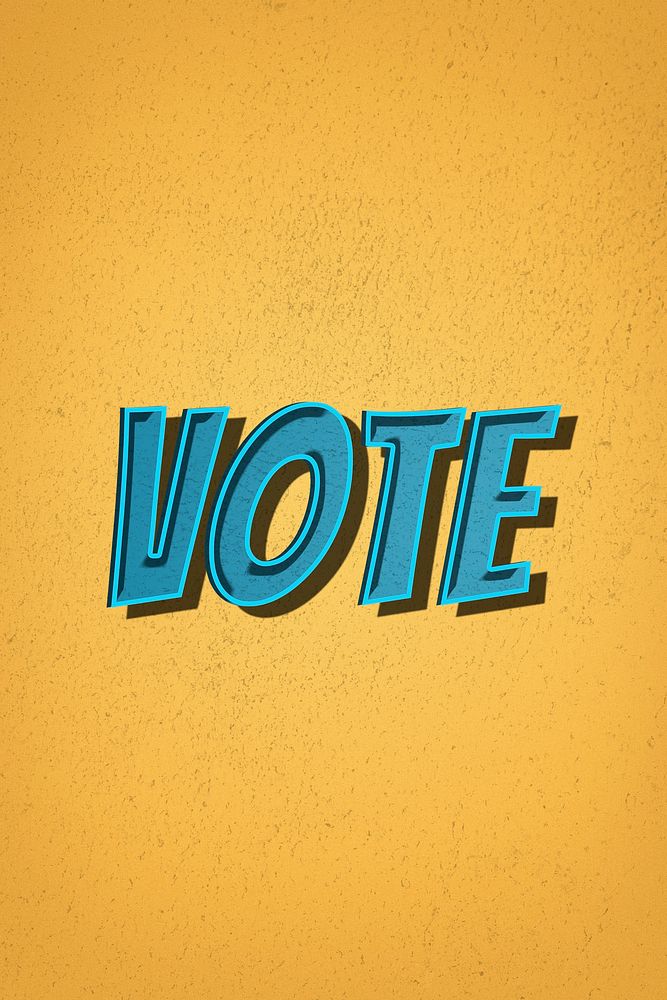 Vote comic retro style typography | Free Photo - rawpixel