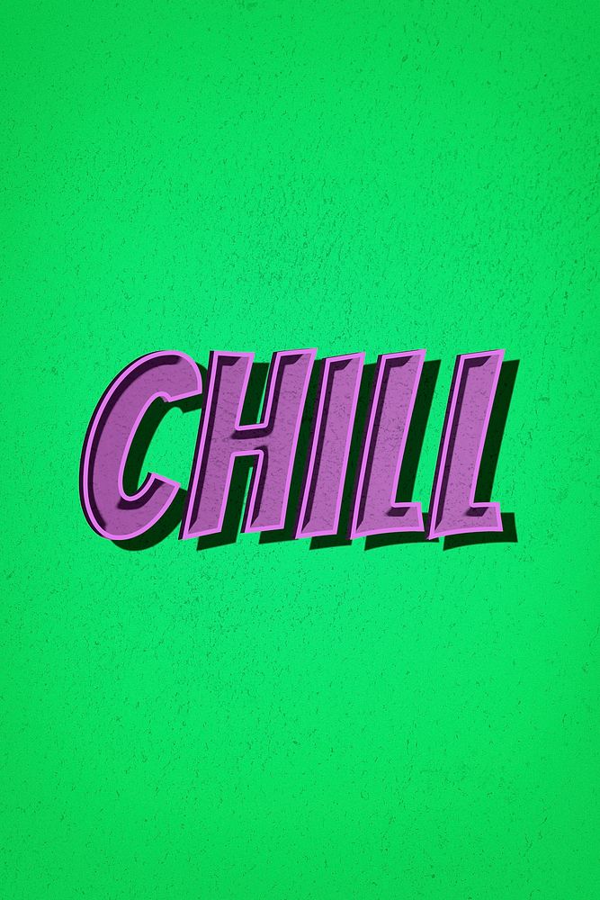 Chill word retro style typography | Free Photo - rawpixel