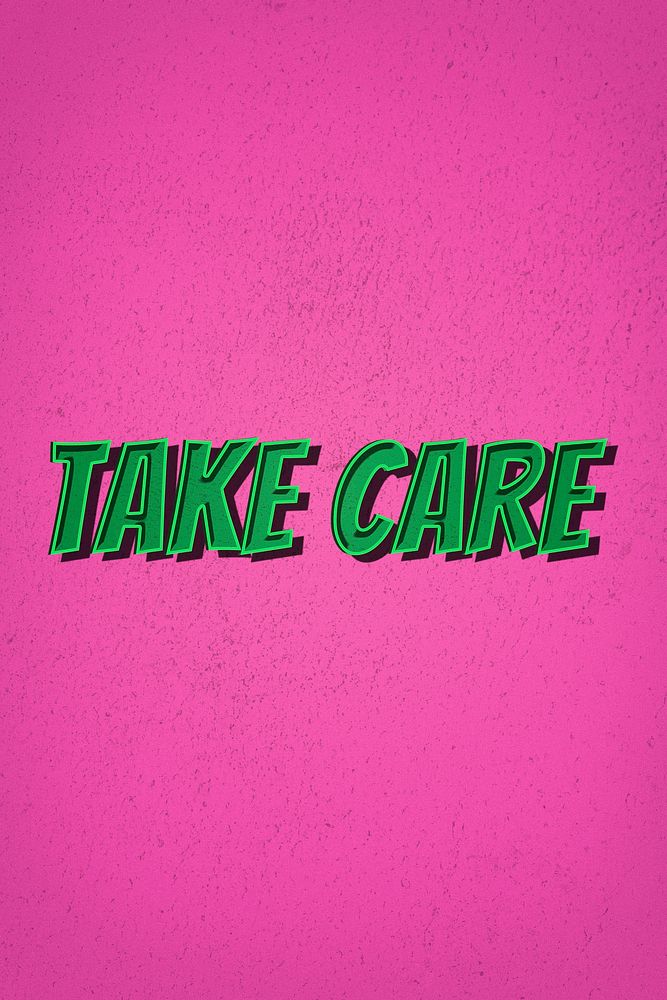 Take care word comic font | Free Photo - rawpixel