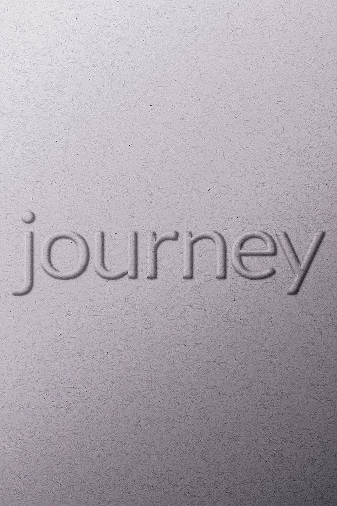 Journey word embossed typography paper | Free Photo - rawpixel